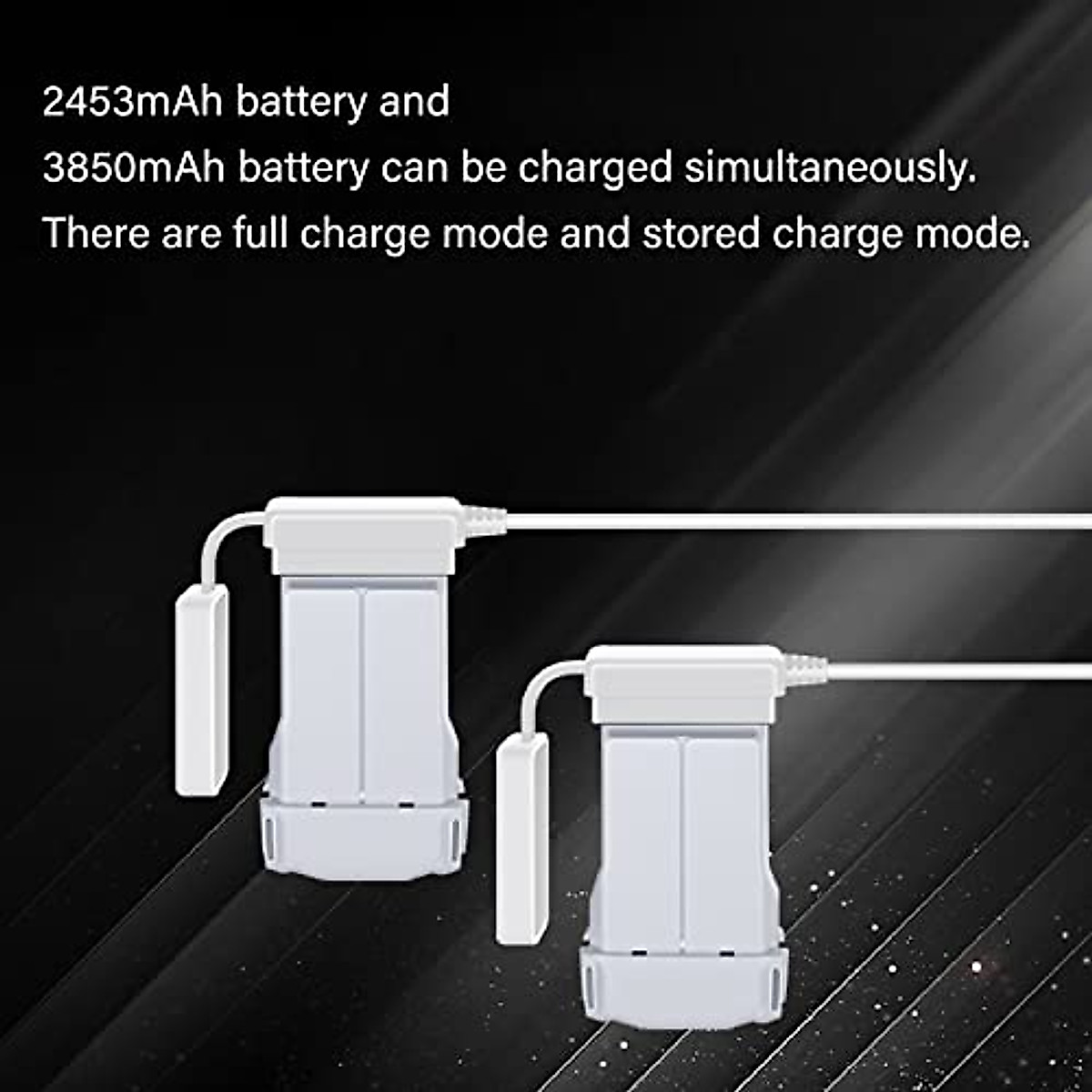 Drone Battery Charger, 8.5V 2.0A Output Portable 2 Modes Plastic Casing Safe Drone Battery Charging Hub for Mini 3 Pro (US Plug)