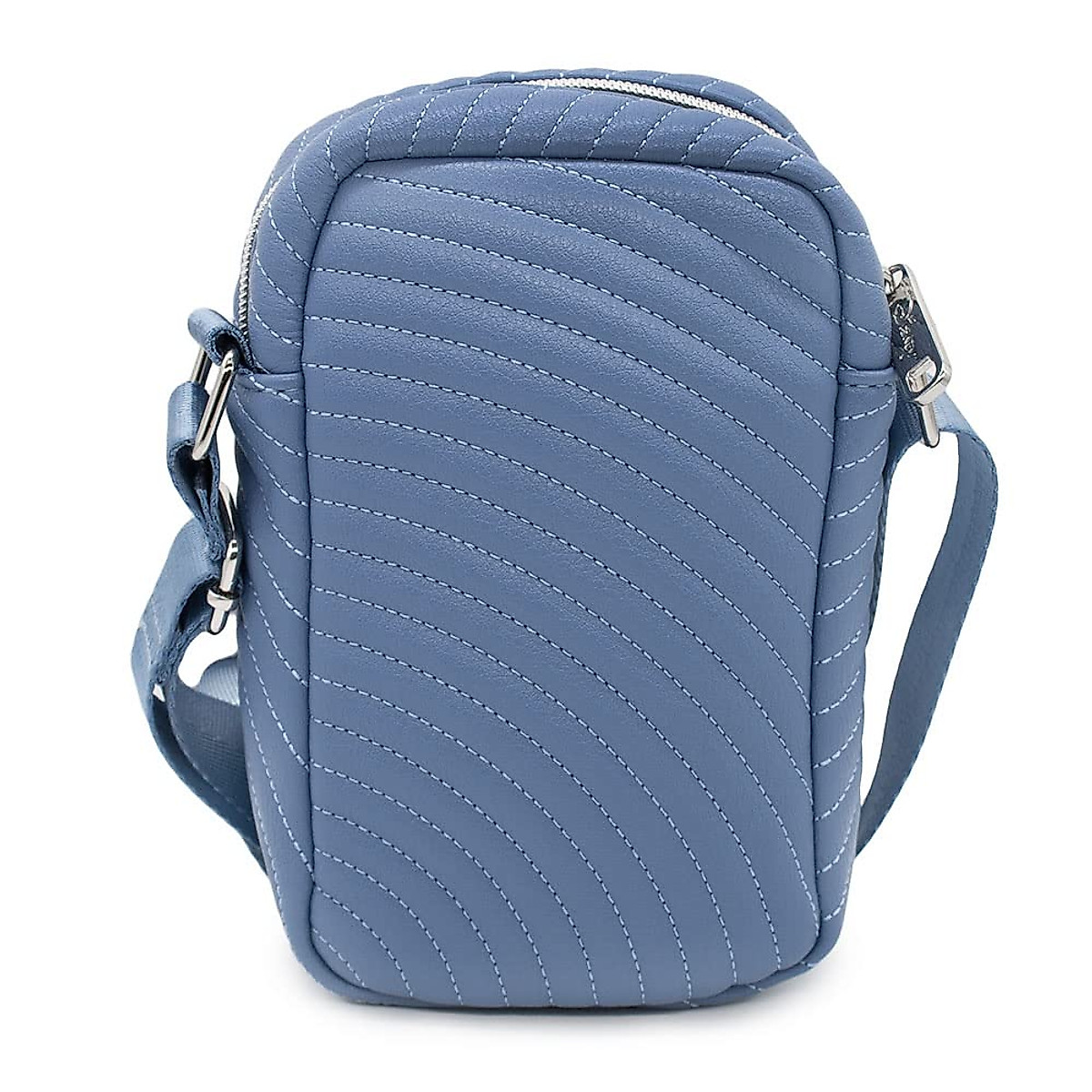 Disney Bag, Cross Body, Signature D Logo, Blue, Arch Stitch, Blue, Vegan Leather