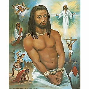 Title: His Voyage: The Life of Black Jesus by Vincent Barzoni (10x8 inches, Gold Frame)