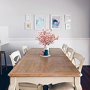 Uieke 4Pcs Artificial Cherry Blossom Flower, Silk Peach Flowers Fake Plants Arrangement for DIY Garden Home Wedding Party Decor Pink