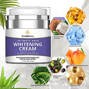 FAMIROSA Intimate Area Dark Spot Corrector-Underarm Cream for Armpit, Knees, Elbows, inner Thigh, Private Parts- Intimate Skin Cream