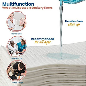 ECR4Kids 2-Ply Disposable Sanitary Liner, Changing Station Tissue, White, 500-Pack