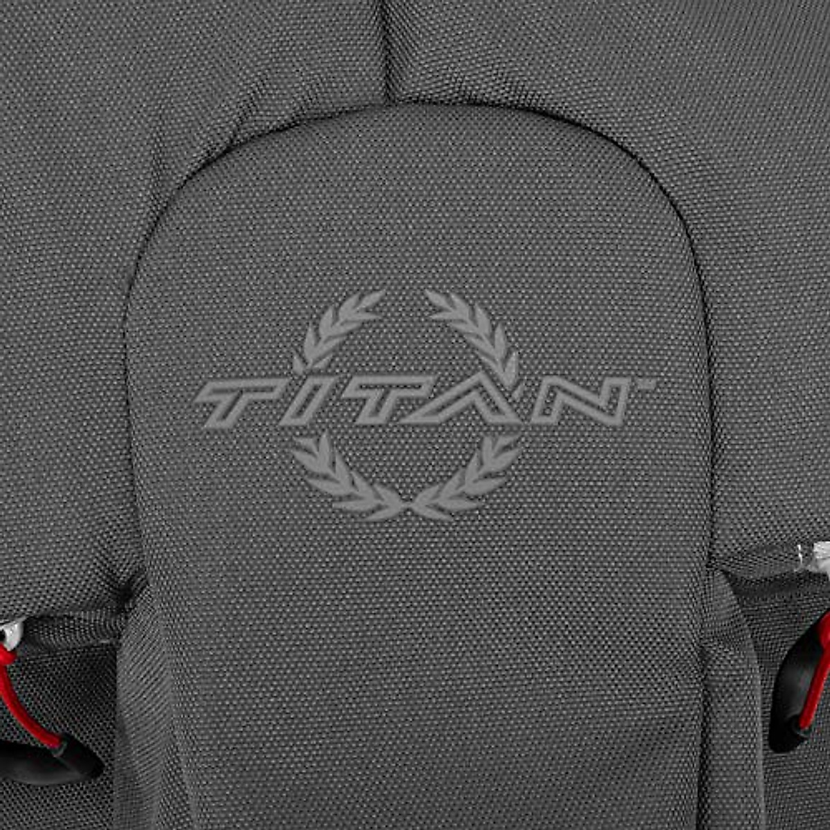 Allen Company Titan Krait Crossbow Case - Soft-Shell Design - Fits Scoped Narrow Limb Crossbows - Oversized Pockets for Bolts, Quivers, and More - Gray/Red - 37" x 19.5"