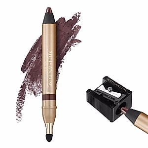 Artisan L'uxe Beauty Velvet Jumbo Eyeliner Pencil - Smokey Eyes in 3 Minutes - Water-Proof, Smudge-Proof, Long-Lasting - Age-Defying Essential Oils - Tempt (Shade: Deep Plum)