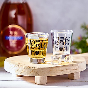 Nuanchu 12 Pieces Shot Glass 2 oz Clear Shot Glass Set Gift for Birthday Anniversary (Mom)