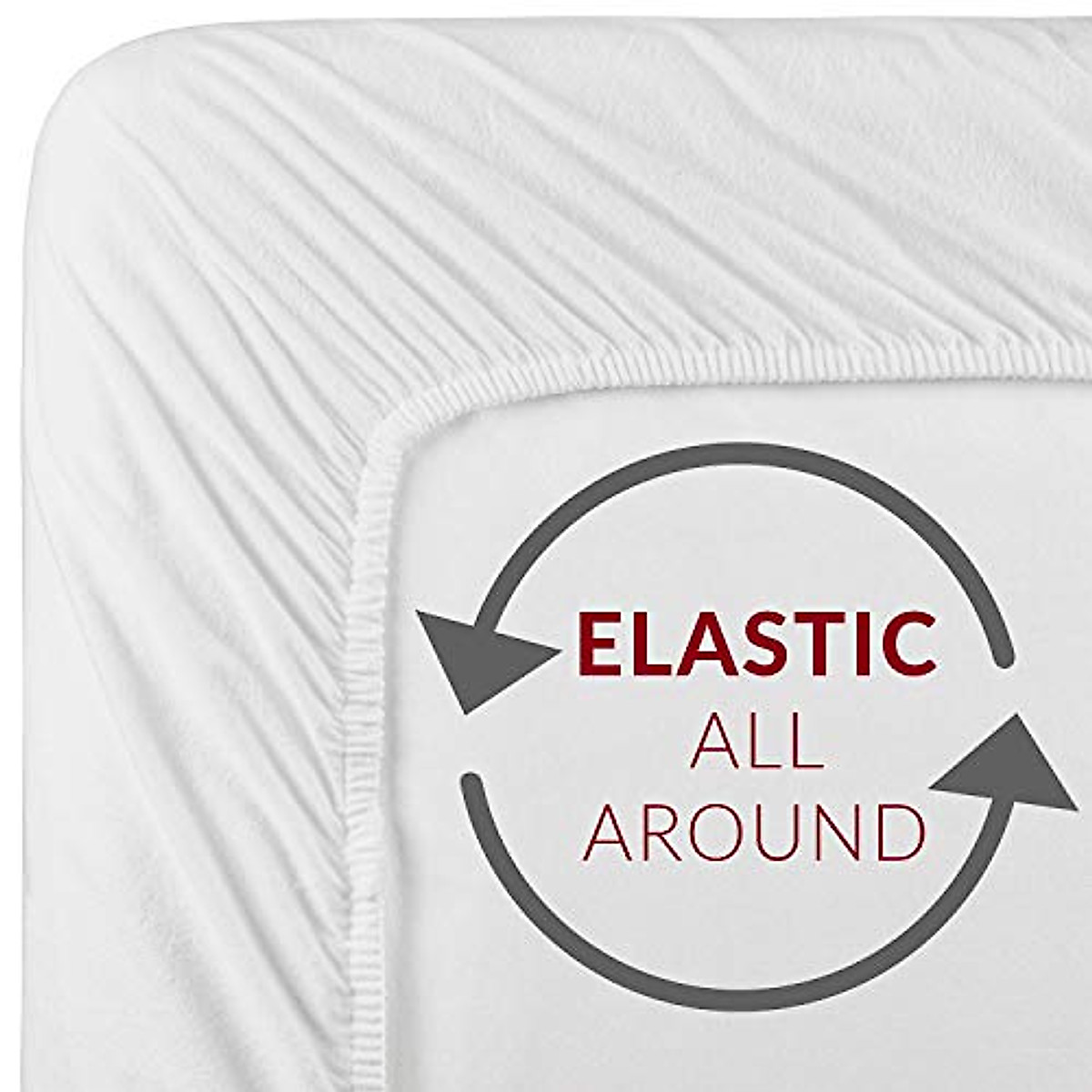 Mellanni Extra Deep Pocket Sheet Set + Waterproof Mattress Pad Bundle&Save - Bundle Includes: 4pcs Extra Deep Pocket Sheets up to 21" and Waterproof Mattress Pad 21" (King, White)