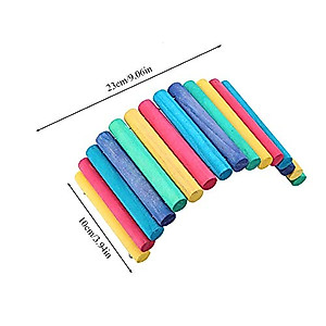 Bird Toys,Small Animals Toys Wooden Ladder Arch Bridge for Hamster Hedgehog Mouse Small Animal House Cage Villa Exercise Chew Toy