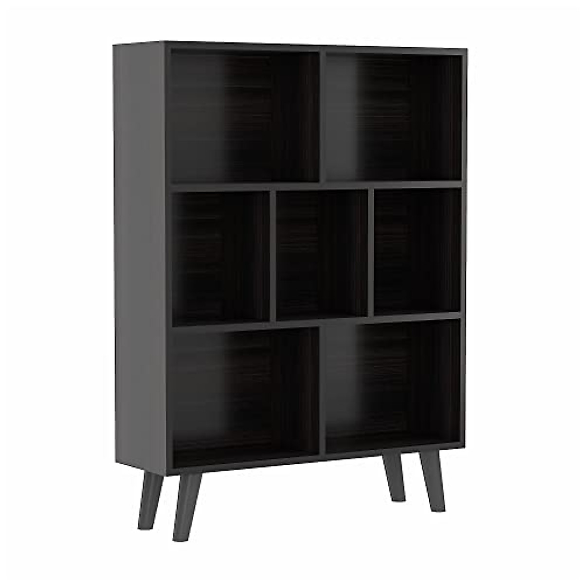 WAHEY Bookcase, 7 Cube Open Storage Display Bookshelf with Legs, HOFB011