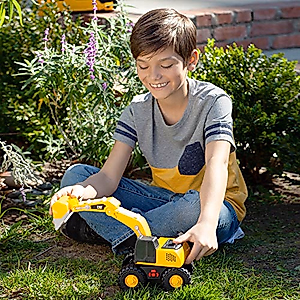 CAT Construction Toys, Tough Machines Toy Excavator, 10" W/Realistic Lights & Sounds, Rumbling Action, Movable Parts & Sturdy Plastic Construction