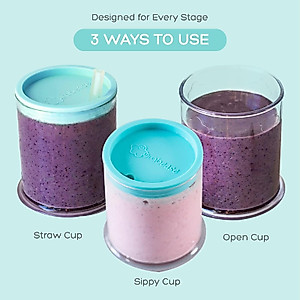 grabease Straw Cup for Baby Feeding Sippy Cups Toddler Sippy Cups, BPA-Free & Phthalate-Free for Baby & Toddler, 4-oz, Teal