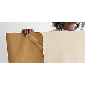 SONDER Double Sided Vegan Leather Changing Mat - Infant and Toddler Multipurpose Portable Waterproof Diaper Pad - Compact for Travel - Deluxe Diaper Changer (16" x 27", Honey Gold + Ivory)
