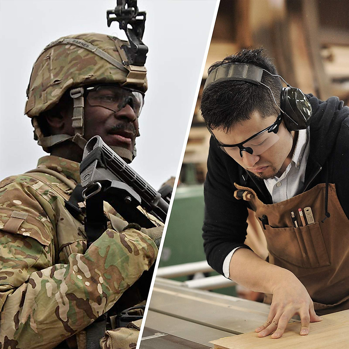 ROCKSAFE Safety Glasses (Clear) Polycarbonate Impact & Scratch Resistant, Wrap-Around UV-Block Protective Eyewear [8-Pack]