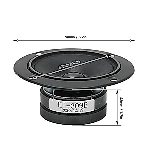 753 3in 4 Ohm Loudspeakers, 5W Speaker Audio Loudspeaker Tweeter Magnetic HiFi Treble Speaker