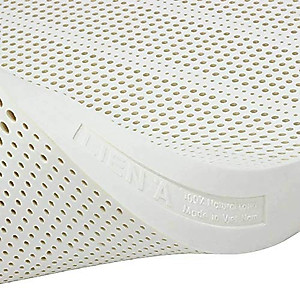 Vytex 100% Natural Latex Super Soft - King 2 Inch Topper Collection The Only Virtually Allergy Free Latex - Super Soft - King 2 Inch Equivilent to 14 ILD