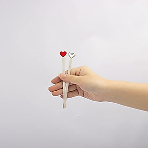 4 Pack Metal Heart-Shaped Bookmark Reading Page Markers Heart Metal Bookmark for Book Lover Gift Women Girls,2 Colors