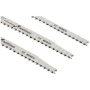 Bosch DIY 3tlg. Stichsägeblatt-Set Extra Clean for Hard Wood zum Sägen in Hartholz