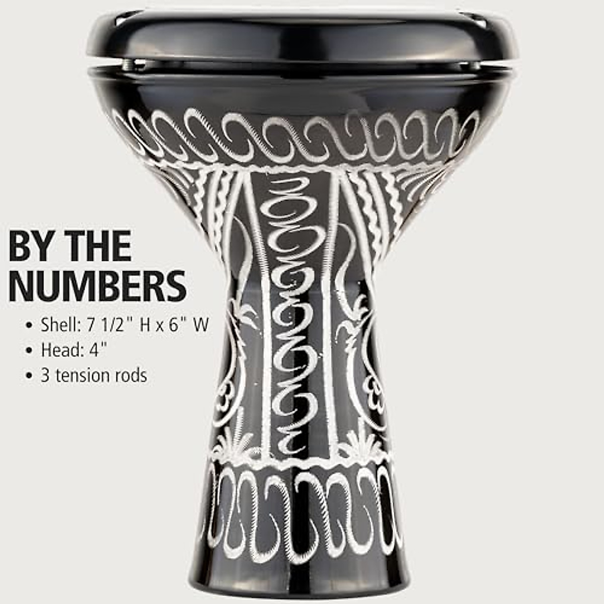 Meinl Percussion Mini Doumbek Egyptian Goblet Drum, Hand Engraved — Made in Turkey — Synthetic Head, 2-Year Warranty (HE-1018)
