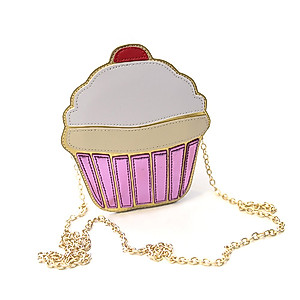 LUI SUI Girls Cupcake Crossbody Handbag Popcorn Hamburger Purse Small Purse Women Cellphone Shoulder Bag