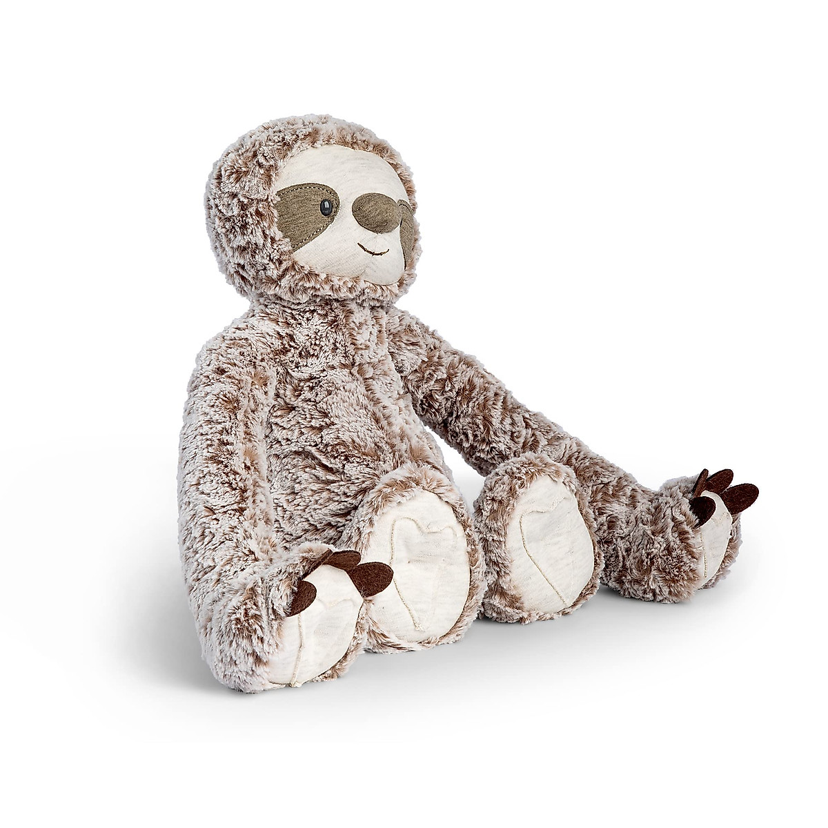 DEMDACO Heartful Hugs Sloth Brown and Tan 17.5 Inch Weighted Plush Stuffed Animal