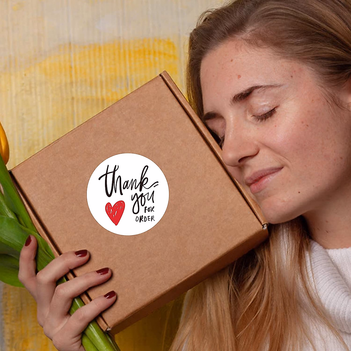 50Pcs Thank You for Your Order Stickers Labels for Shopping Small Business Shop, Online Retailers, Boutiques, Use on Bags, Boxes and Envelope Stickers (2 Inch)