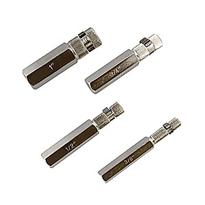 ABN Internal Pipe Removal Tool Pipe Nipple Extractor Set, General Internal Pipe Wrench Set 4pc - 1, 3/4, 1/2, 3/8 Inch