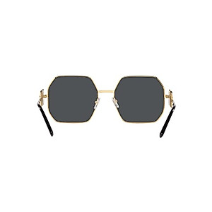 Versace Woman Sunglasses Gold Frame, Dark Grey Lenses, 58MM