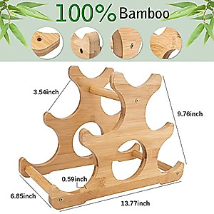 NAKAAOSIK Wine Racks Countertop, 6 Bottles, it is an Ideal Furniture Decoration Wine Rack to Organize The Wine on The Kitchen, Dining Table, Wine Cabinet