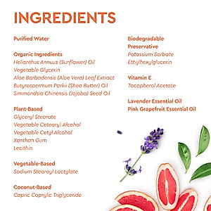 Puracy Organic Baby Lotion, Organic Eczema Moisturizer for Infants and Newborns, Natural Kids Body Lotion for Sensitive Skin, Gentle Calming Lavender & Grapefruit Essential Oils, 8 Ounce