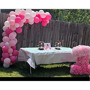 KADBANER White light pink rose red Balloons,100-Pack,12-Inch Latex Balloons, Wedding, Birthday Party, Baby Shower, Christmas Party Decorations