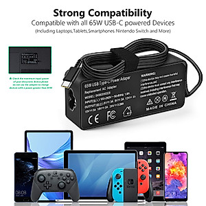 65W 45W USB-C Charger for Lenovo T14 Yoga 7i 9i - Fit for Lenovo Thinkpad T14 T14S, Gen 1 2 3 4 5 6 7 8 9 10 11, Yoga 6 7 9 7i 9i 720 730 C740 C930 Laptop Power Supply Cord