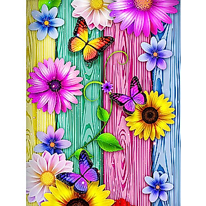 Butterfly Diamond Painting Kits,Diamond Art Kit for Adults,5D Diamond Dots Full Drill Round for Parents-Children Interrction,Wall Decor,Gift,Relaxing(12x16")