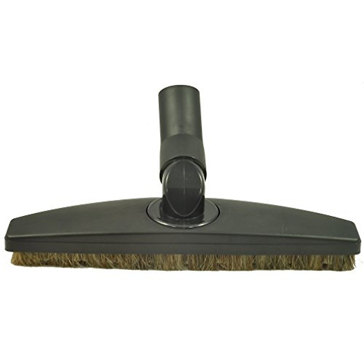 Floor Brush for Miele Canister Vacuum Cleaner Floor Tool Attachment. 35MM Spring Elbow - Side to Side Rotation - Up Down Swivel - Black 12" Wide - Horsehair Bristles