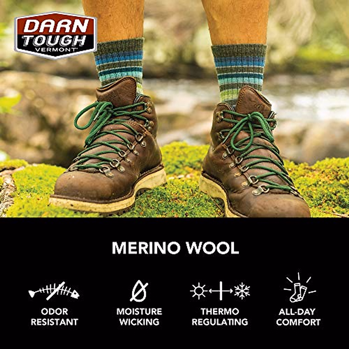 Darn Tough (Style 1972 Men's Light Hiker Hike/Trek Sock - Taupe, Large