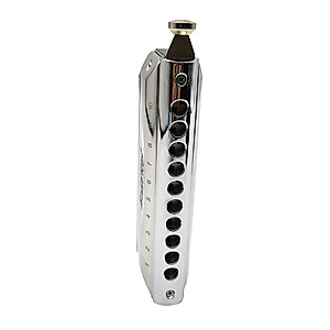 10 Holes 40 Tones Professional Chromatic Harmonica Key of C, Music instruments for adults, Harmonicas for adults,Professional Player, Students and beginner(Silver)