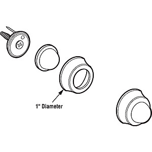 Prime-Line J 4844 Door Stop, Wall Mount, 1 In., Satin Nickel (Single Pack)