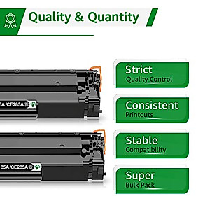 GREENSKY Compatible Toner Cartridge Replacement for HP 85A CE285A HP85A for HP Laserjet P1102W 1102W P1109W M1212NF MFP P1005 P1006 M1217NFW Printers (Black, 2-Packs)