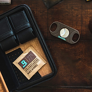 Boveda Cigar Cutter with Stainless Steel Double-Guillotine Blades and Large Finger Holes; Utility knife for Up to 64-Ring Gauge