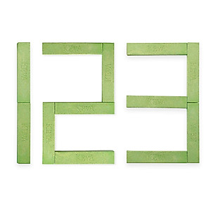 MindWare KEVA Junior - 20 Easy-Grip Plank Set for Toddlers - Made from Washable, Non-Toxic & BPA-Free, Recycled Materials