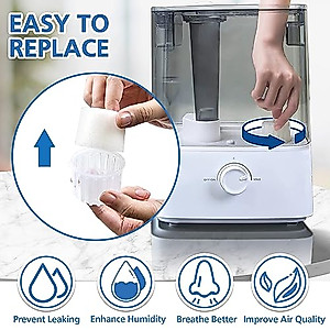 ShufudeJa 30 Pack Humidifier Replacement Filter Compatible with LEVOIT Dual150, Dual200S, Classic300(S), LV600S Series Humidifiers, Sponge Filter Humidifier Replacement Part