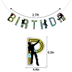 Disco Happy Birthday Banner for Disco Theme Birthday Party Decoration, 70s Theme Disco Fever Dancers Party Bunting Supply, 1970s Disco Party Decoration