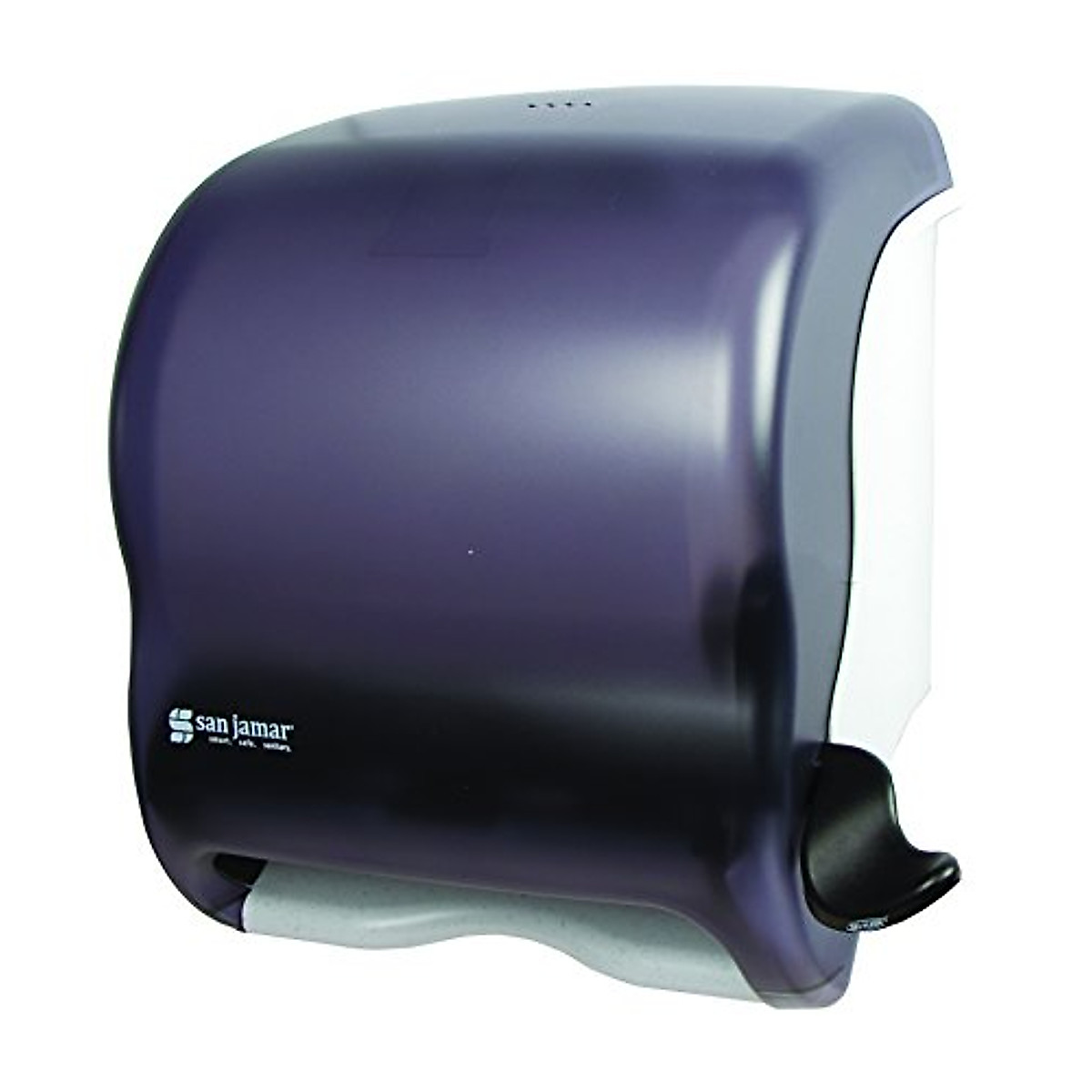 San Jamar Classic Element Plastic Lever Roll Towel Dispenser, Black Pearl