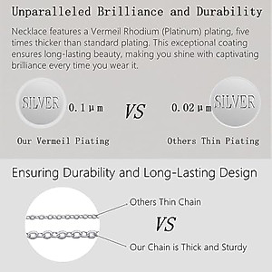 Gifts for Women Wife Gifts Anniversary, Diamond Necklace for Wife 1CT-4CT Moissanite Necklace Gift for Her Mothers Day Gifts for Mom Wife Women Jewelry Gifts, Birthday Christmas Day Gifts Valentine's Day for Her (3CT)