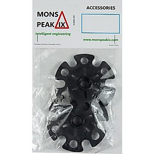 Mons Peak IX Trekking Hiking Walking Ski Poles Snow Powder Mud Sand Baskets (2 Pack)