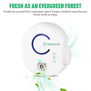 CO-Z Ozone Generator Air Purifier 2 Pack, Portable Plug-in Ozone Odor Eliminator Machines for Smoke Pets Toilets and Other Smells, Mini Air Cleaners for Home Office Travel More, Set of 2, White