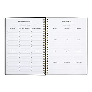 Letts Celebrate Weekly/Monthly Planner, 12 Months, January to December, 2024, Gold Twin-Wire Binding, A5 Size, 8.25" x 5.875", Multilingual, Grey (C082184-24)