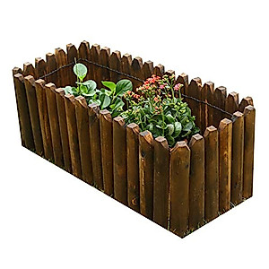 LIXIONG Garden Fence Micro-Landscape Decor Plant Palisades Solid Wood Privacy Screen Animal Barrier Border Restaurants Flower Planting，8 Size (Color : Brown, Size : 120x50cm)