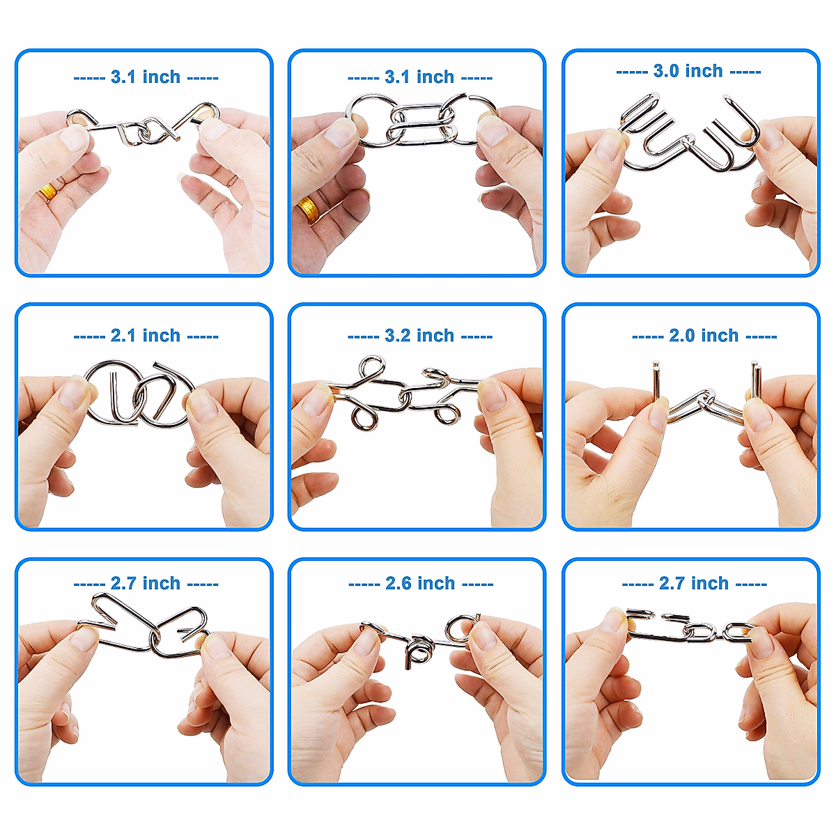 JOYIN 18 Pack Easter Eggs Filled with Metal Brain Teaser Puzzle Set for Easter Kids Party Favors, Puzzle Games, Egg Hunt Game, Basket Stuffers Fillers, Classroom Prize Supplies