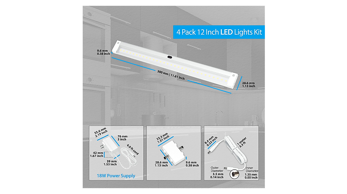 EShine Hand Wave LED Lighting Kit - Dimmable & Easy Install