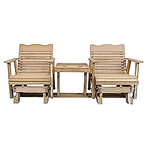 Kilmer Creek 6' Natural Cedar Settee Glider, Amish Crafted