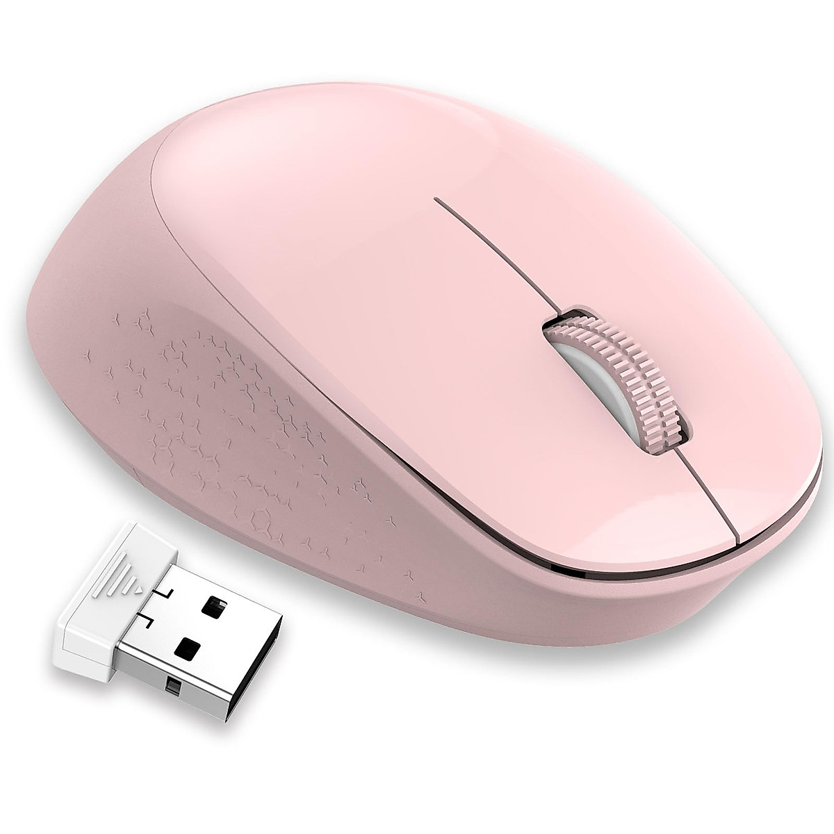 LeadsaiL Wireless Mouse for Laptop, 2.4GHz Silent USB Mouse, Slim Optical Mouse with 3 Buttons, 1600 DPI, Works with Windows, Mac, Chrome OS, Linux
